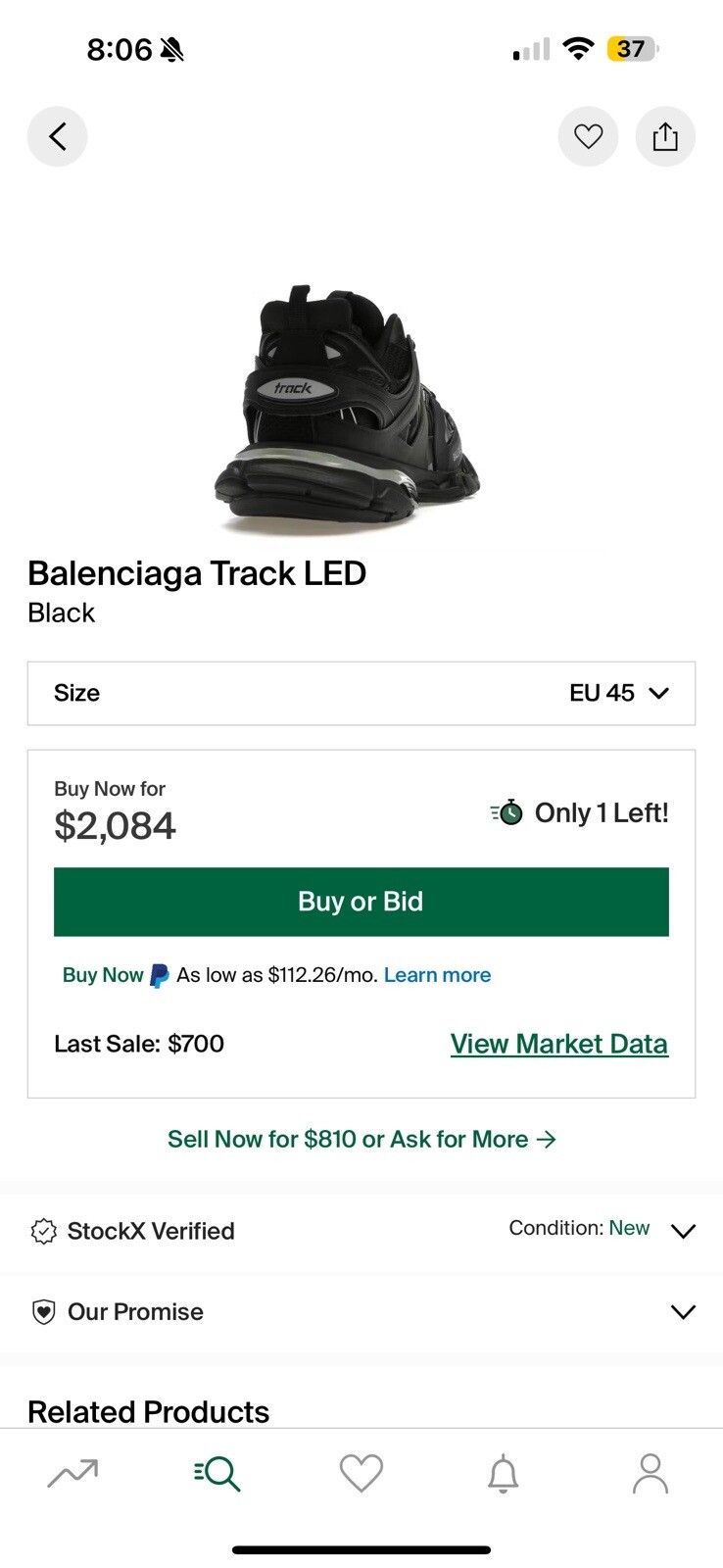 Balenciaga Track Led | eBay