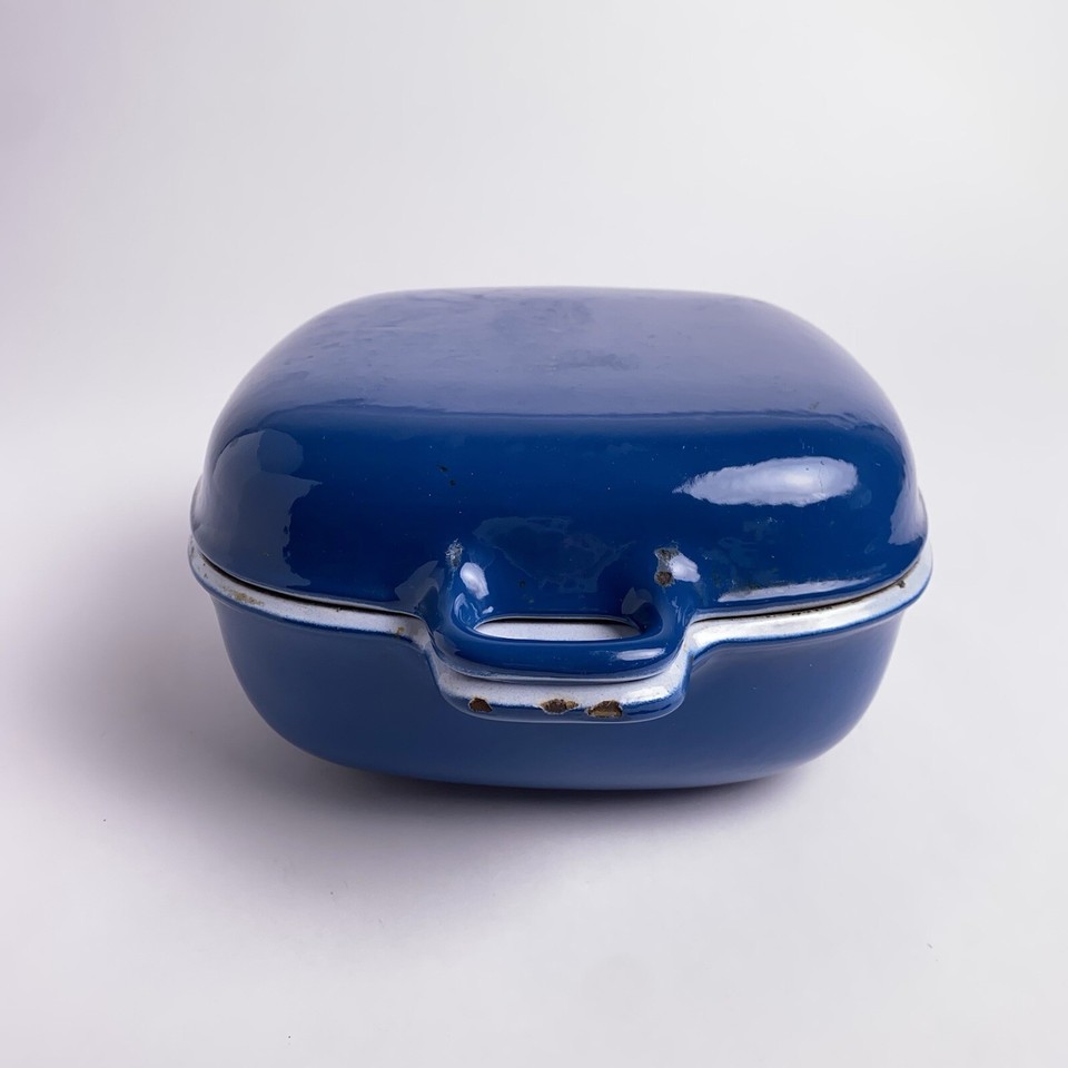 Jens Quistgaard Anker-Line Blue Cast Iron Enamel Casserole Dish with ...
