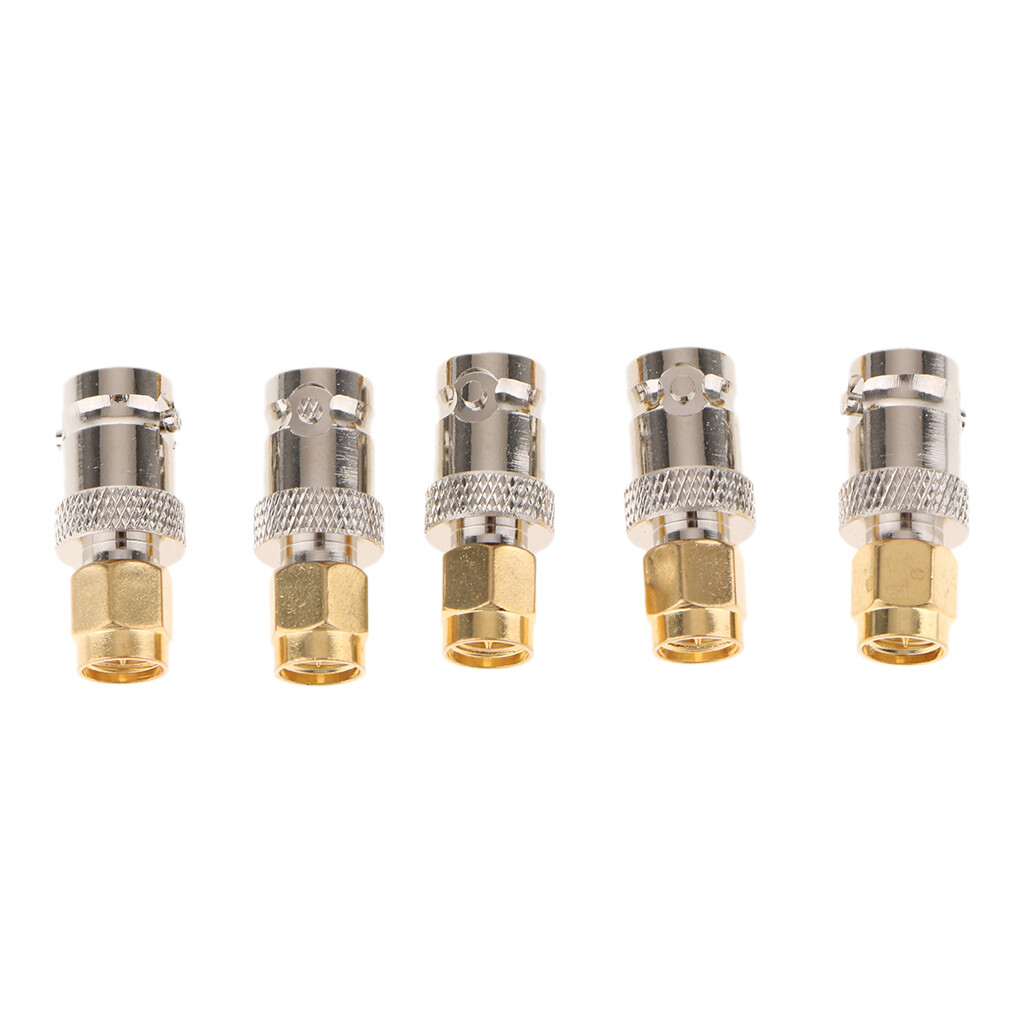 5Pcs SMA Stecker auf BNC Buchse Adapter RF Coax Radio Antennenstecker ...