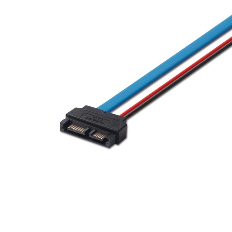 SATA 5V Cable Serial ATA 22 Pin 7+15 Female To Slimline SATA 13 Pin 7+6 ...
