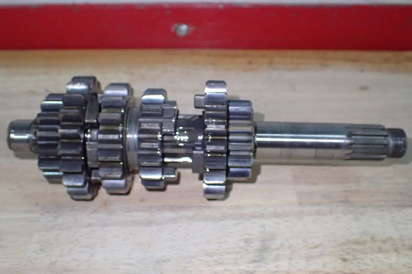 1989 Yamaha YZ125 YZ 125 transmission shaft with gears countershaft ...