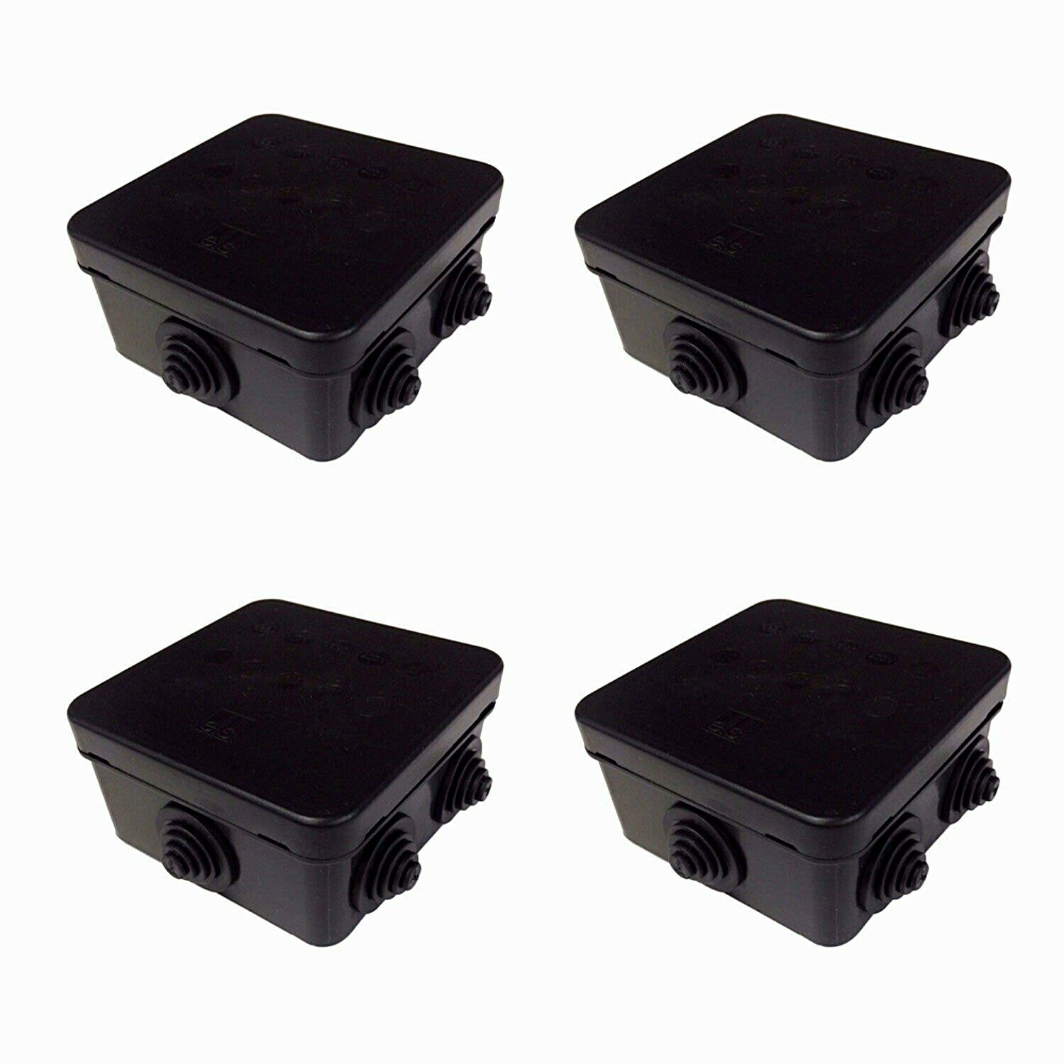 IP55 JUNCTION CONNECTION BOX CABLE CCTV ELS HP80 BLACK CONNECTOR ...