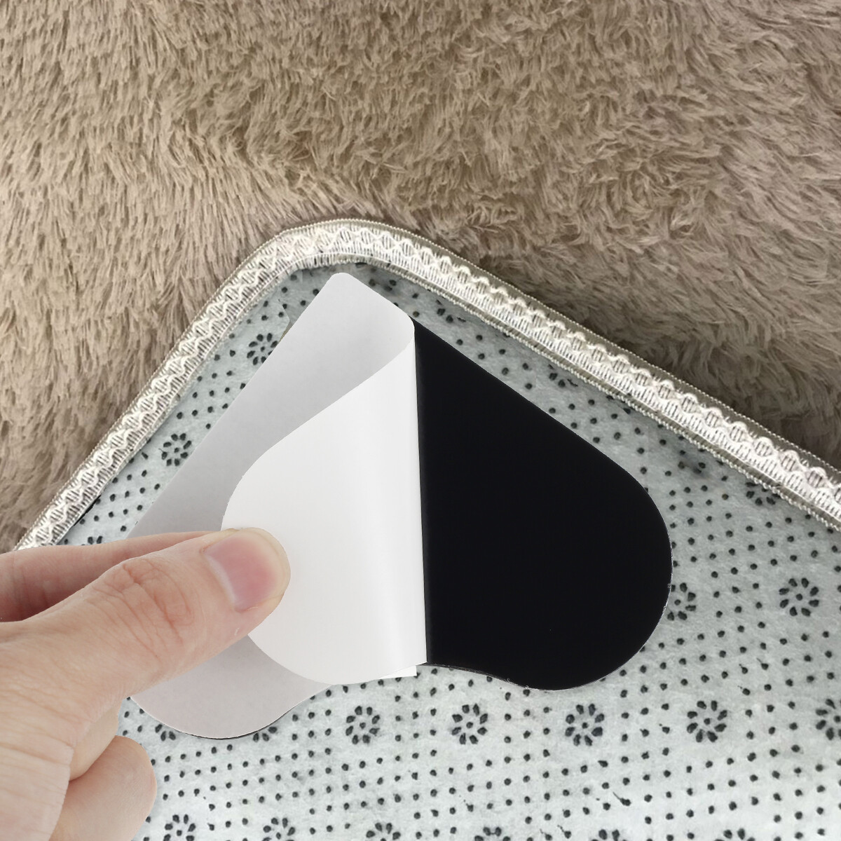 Rug Gripper 12Pcs Double Sided Anti Curling Rug Tape Rug Pad Carpet ...