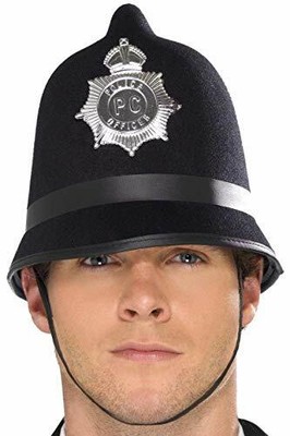 Smiffys Police Hat Felt with Badge - Black | eBay