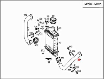 Genuine MERCEDES X222 V251 A205 A207 C205 C207 Charged air line ...