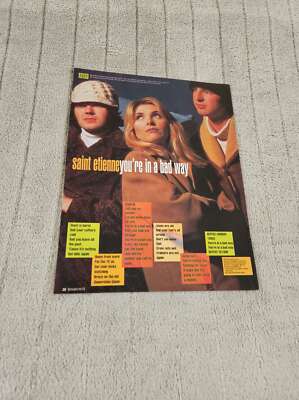 FPOT7 MAGAZINE SONG WORDS 11X8" SAINT ETIENNE : YOU'RE IN A BAD WAY ...