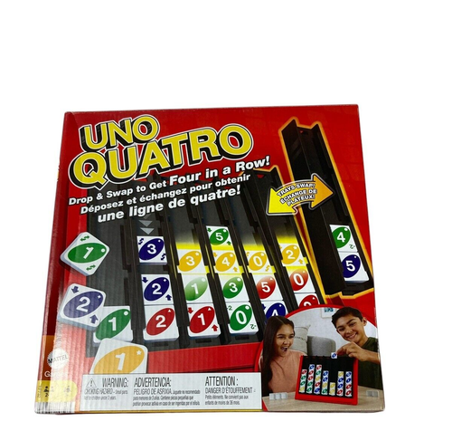Uno Quatro Game, Adult, Family, and Game Night Mattel Board Game Free ...