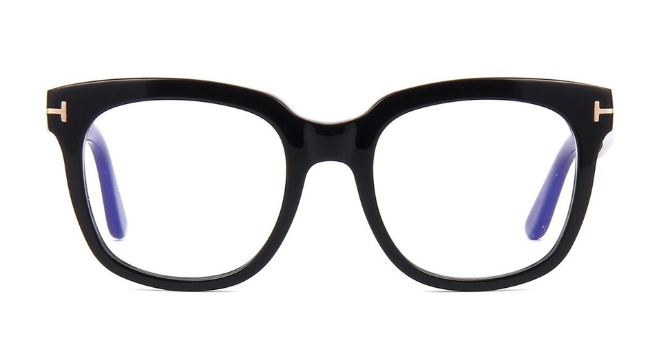 Tom Ford FT 5537-B BLUE BLOCK Black (001) Eyeglasses 664689993048| eBay