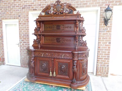 HIGHLY DOCUMENTED VICTORIAN DANIEL PABST McKean BLACK WALNUT SIDEBOARD ...