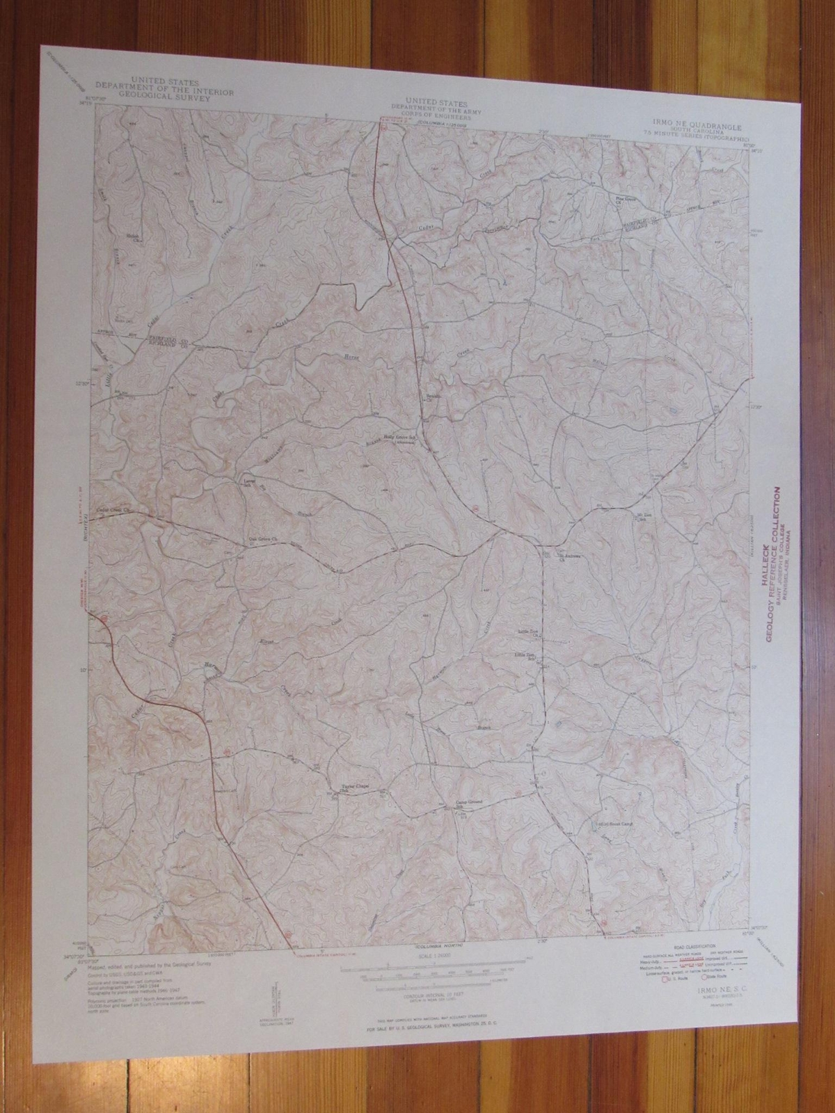 Irmo NE South Carolina 1949 Original Vintage USGS Topo Map | eBay