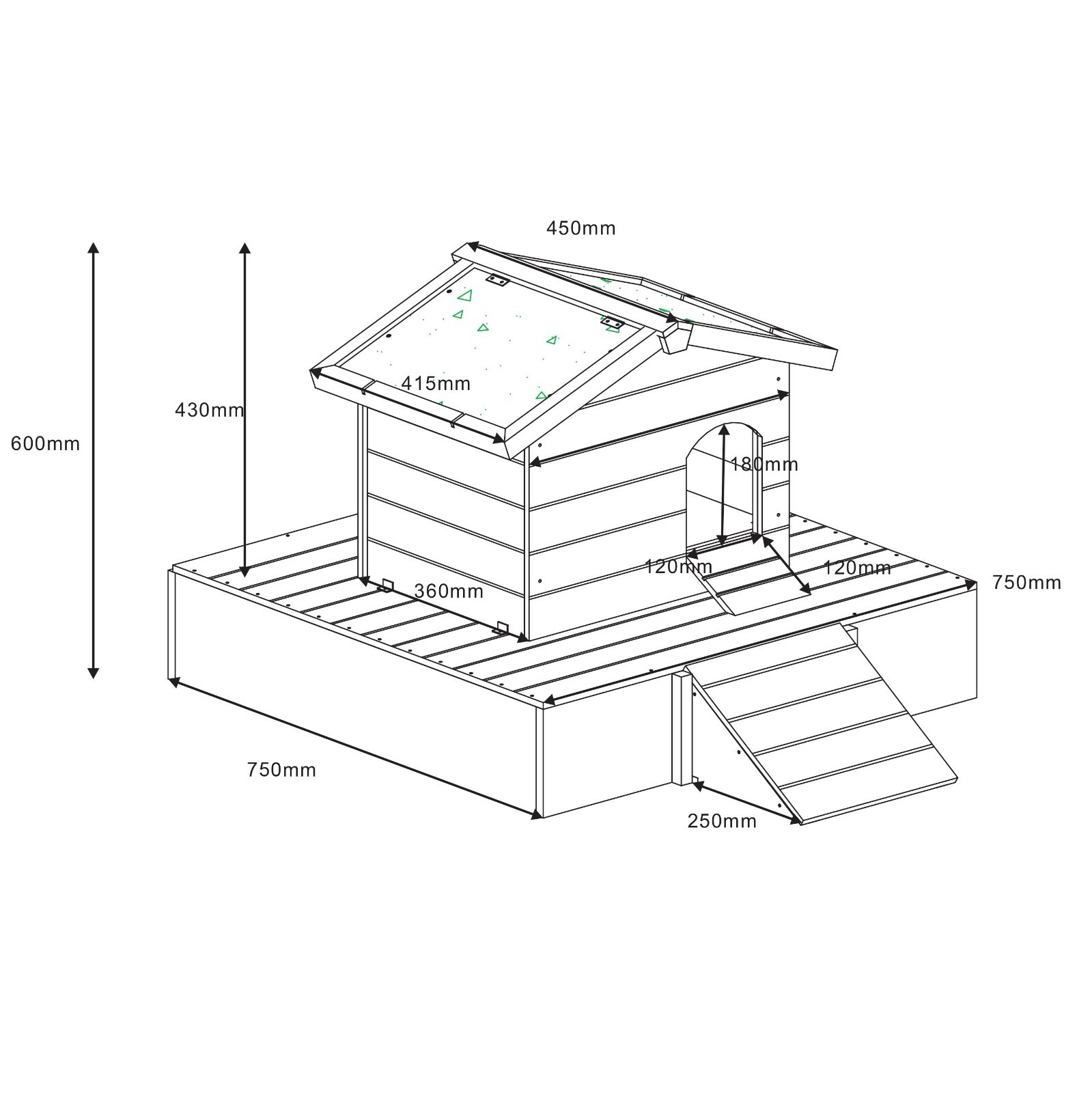 Duck House Wooden Floating Platform Wood Nesting Box Waterfowl Pond 263 ...