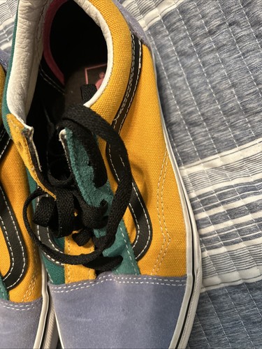 Vans Old Skool Mix and Match Lace Up Blue Green Yellow Women’s 7 Mens 5 ...