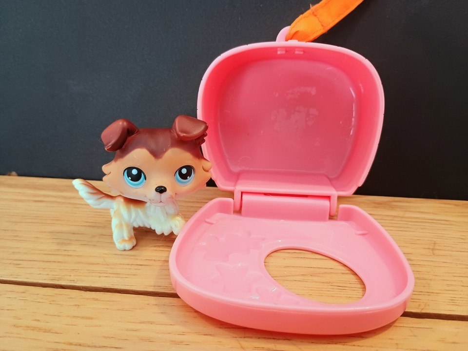 LPS Sage Collie #58 Paw Up Authentic Littlest Pet Shop with Carry Case ...