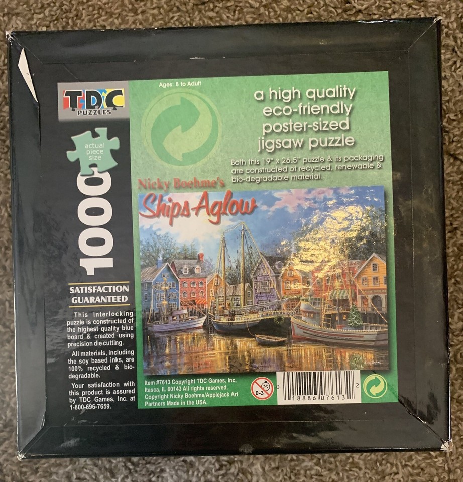 TDC 1000 piece puzzle ships aglow new | eBay