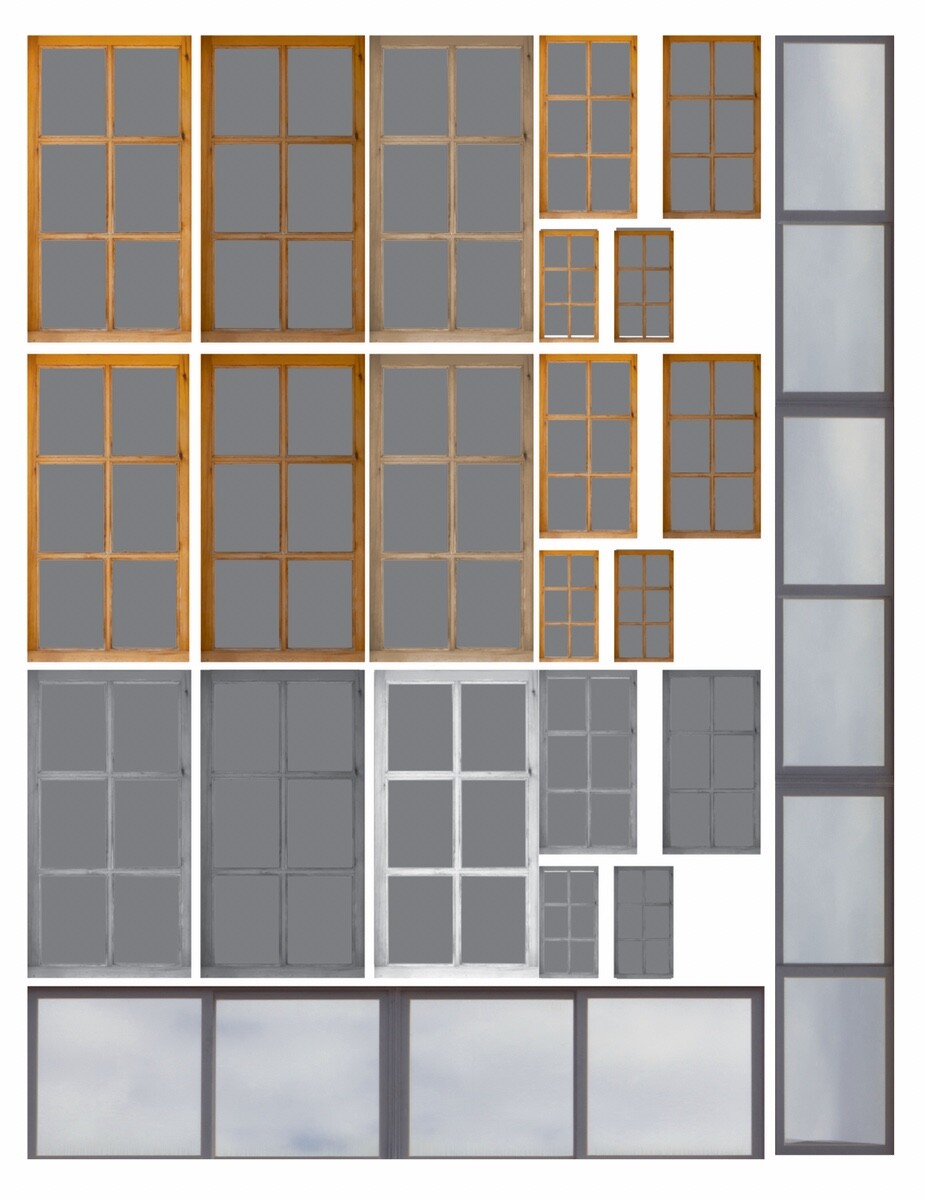 Waterproof G Scale Doors and Windows Model Train Scenery Sheets - 5 ...