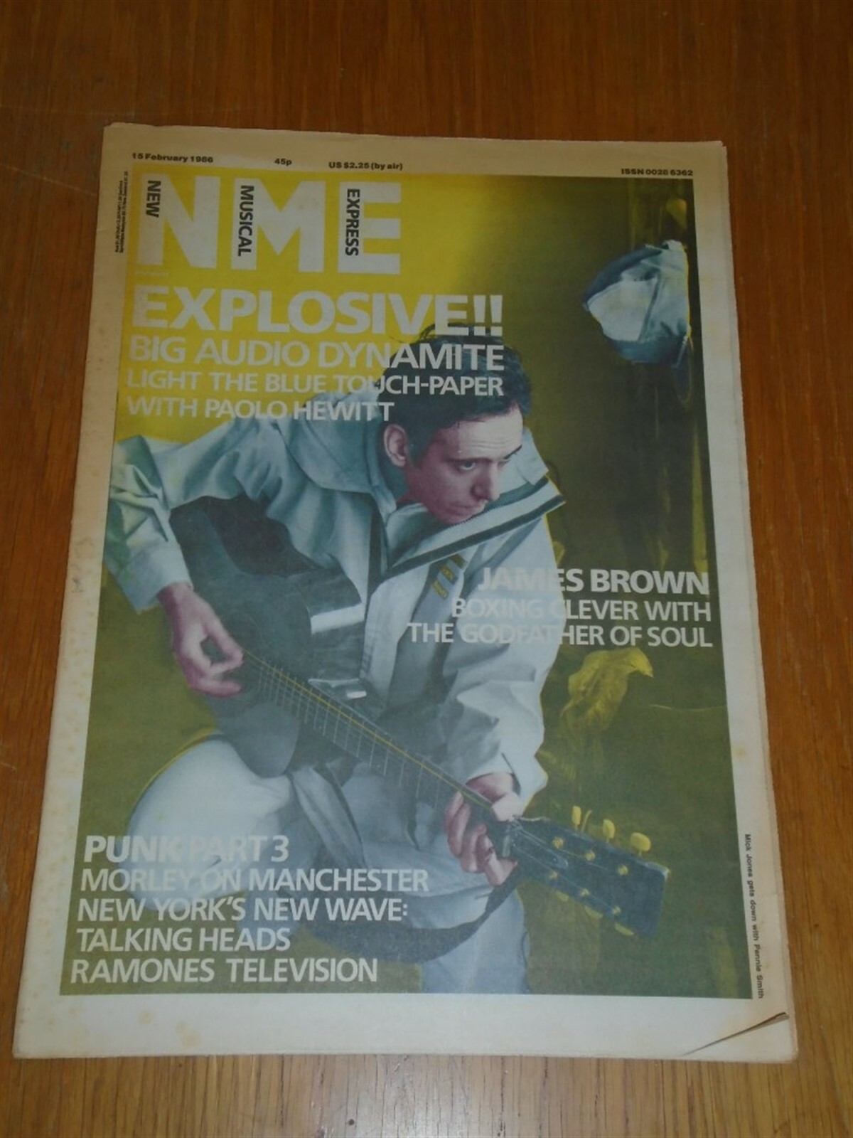 NME 1986 FEBRUARY 15 JAMES BROWN MICK JONES TALKING HEADS RAMONES ...