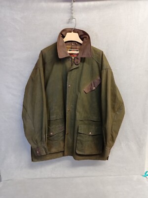 Australian Outback Jacket XL Oilskin Waxed Canvas Field Chore Flannel ...