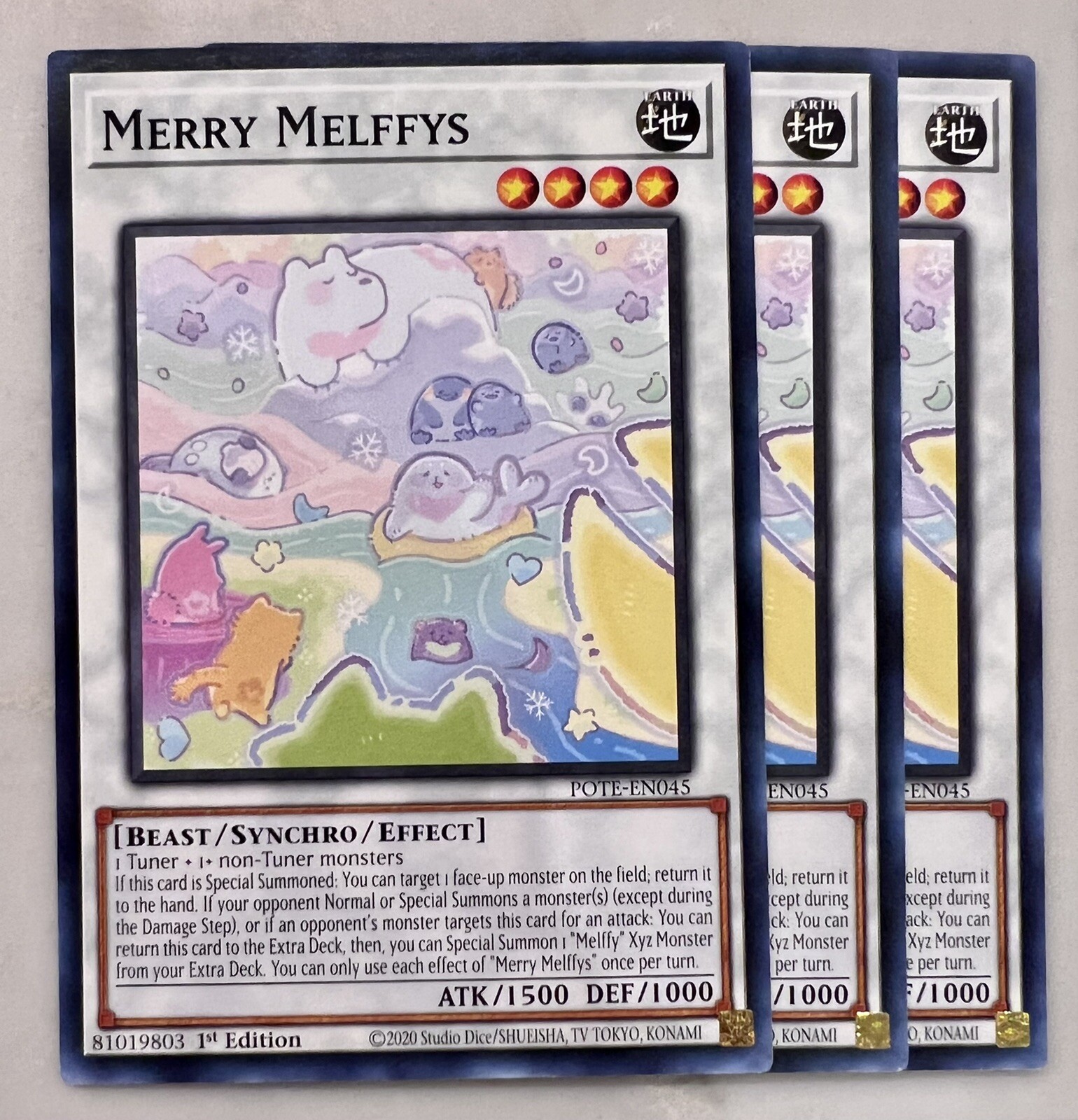 Yugioh! 3x Merry Melffys POTE-EN045 Common 1st Ed NM | eBay