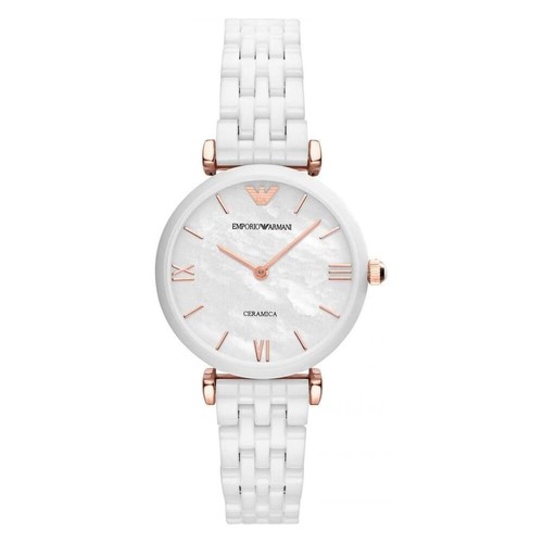 MONTRE FEMME ARMANI EN CÉRAMIQUE AR1486 BLANCHE - CERTIFICAT - GARANTIE ...