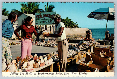 Key West FL Southernmost Point Sea Shells Florida Postcard | eBay