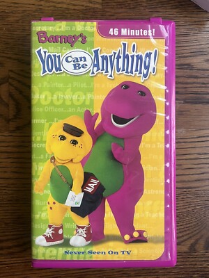 Barney's You Can Be Anything! (2002) VHS - Purple Dinosaur Clamshell ...