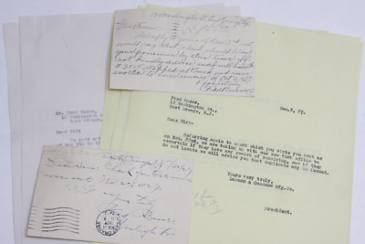 1927 Lamson Goodnow Fred Busse East orange NJ Signed Cards Letter ...