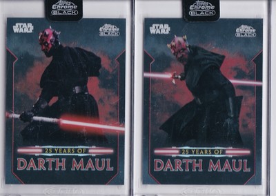 2024 DARTH MAUL TOPPS CHROME BLACK STAR WARS DM-19 DM-17 | eBay