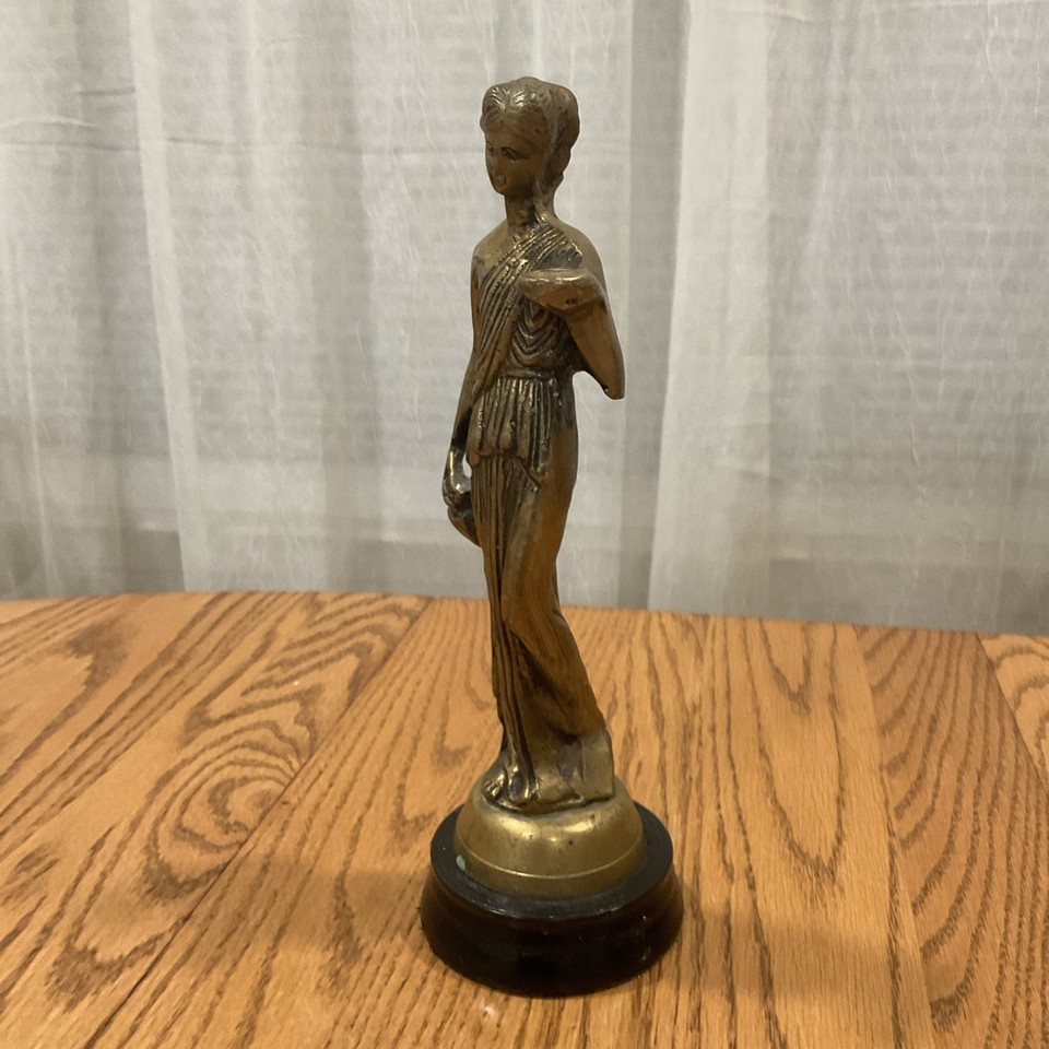 VTG Ancient Greek Hebe Goddess of Youth Statue 10" Brass Sculpture ...