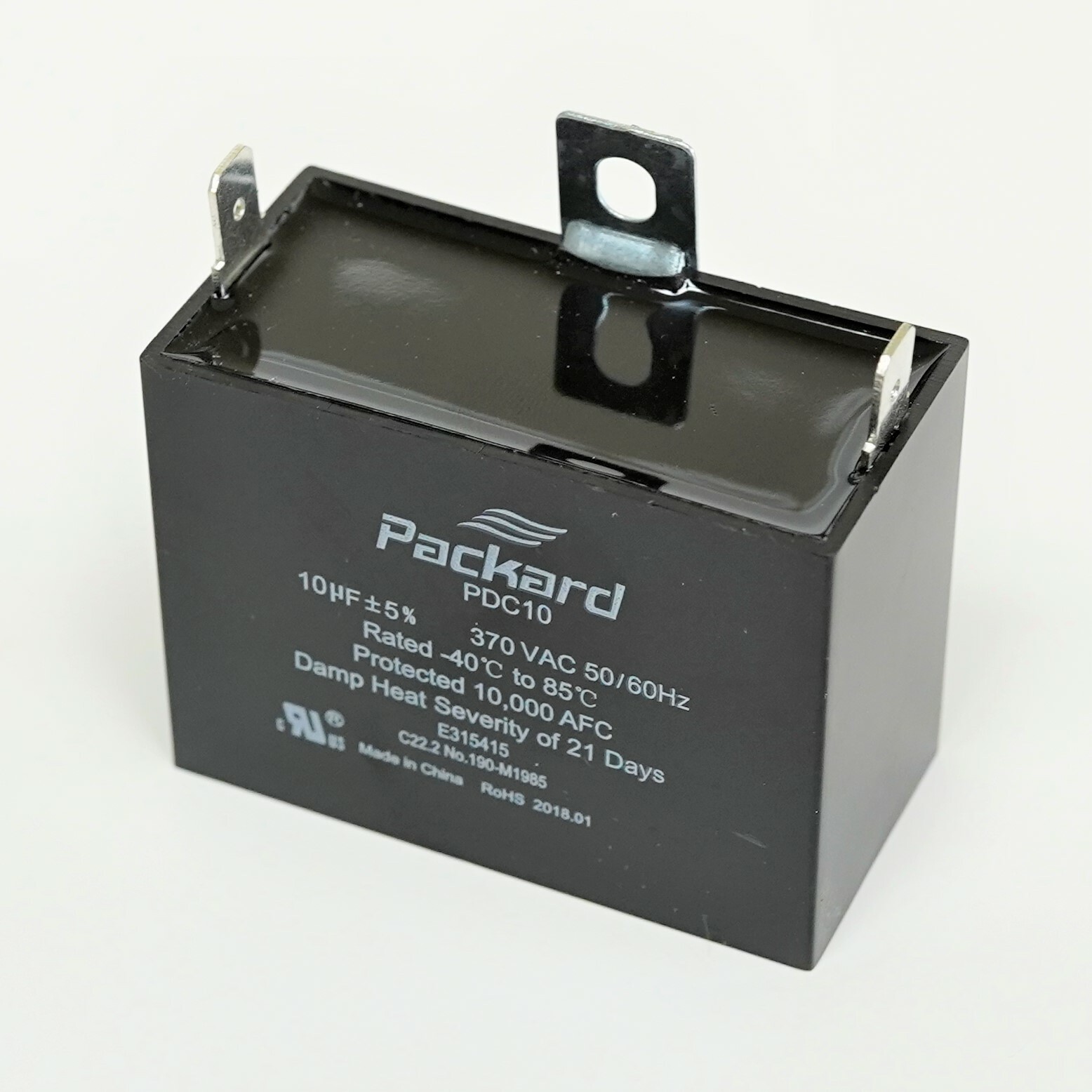 Packard PDC10 HVAC Dry Motor Run Capacitor 10 MFD/UF 370 Volts | eBay