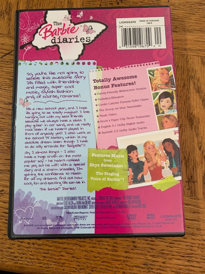 The Barbie Diaries DVD | eBay