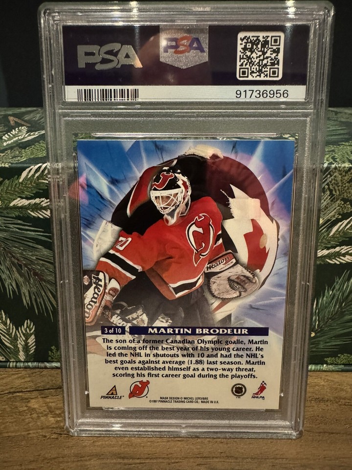 1997 PINNACLE MASKS MARTIN BRODEUR PSA 10 | eBay
