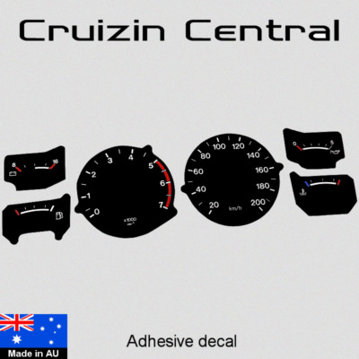Plastic BLACK DECALS for Holden Commodore VB VC VH SLE speedo sticker ...