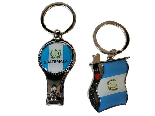 2pcs Guatemalan Guatemala Flag Keychain Mini Key Chain Ring Fob country ...