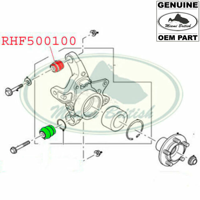 LAND ROVER REAR KNUCKLE UPPER BUSHING RANGE SPORT LR3 LR4 RHF500100 LF ...