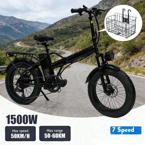 20'' E-Bike Adults 1500W Electric Bike City Mountain Bicycle Commuter ...