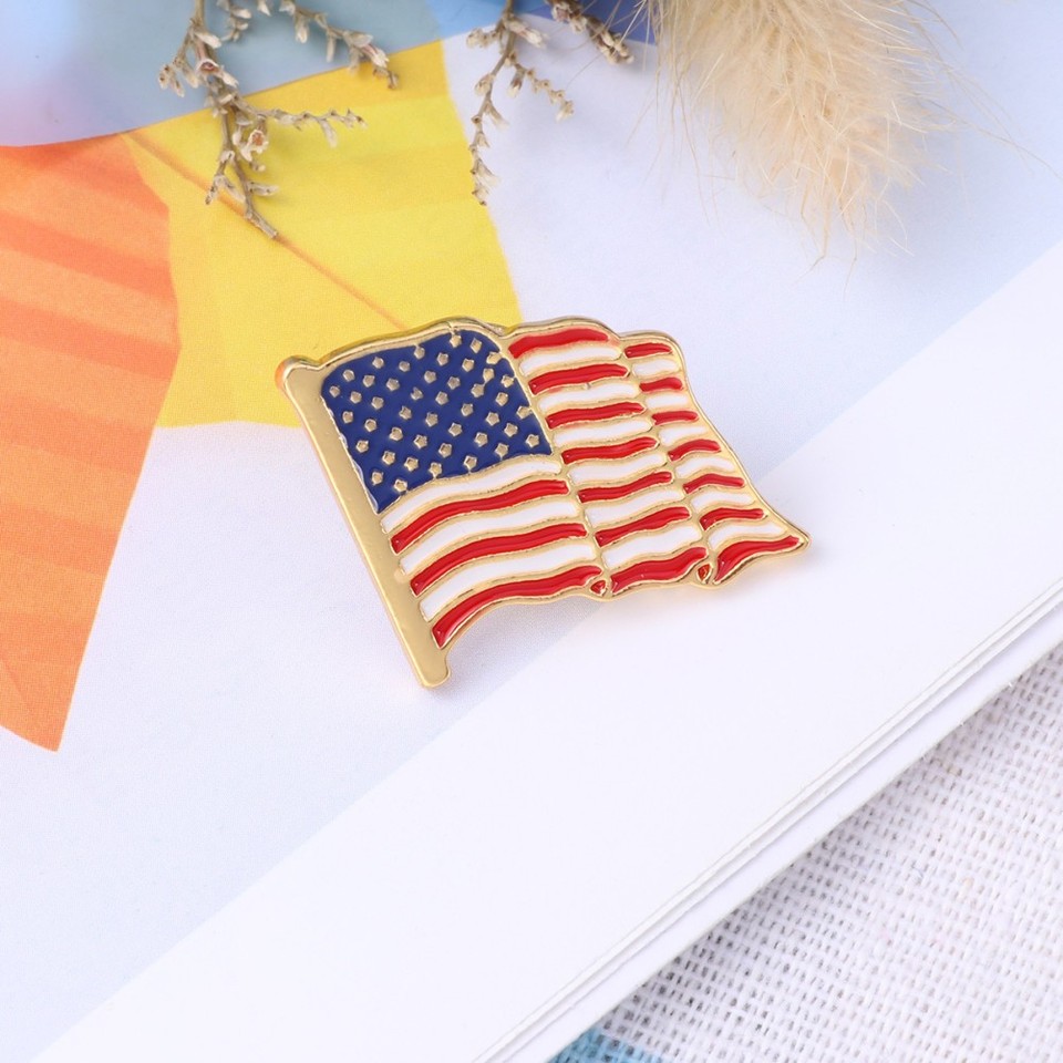 1pc National Flag Brooch Creative Alloy Lapel Pin Brooch Costume ...