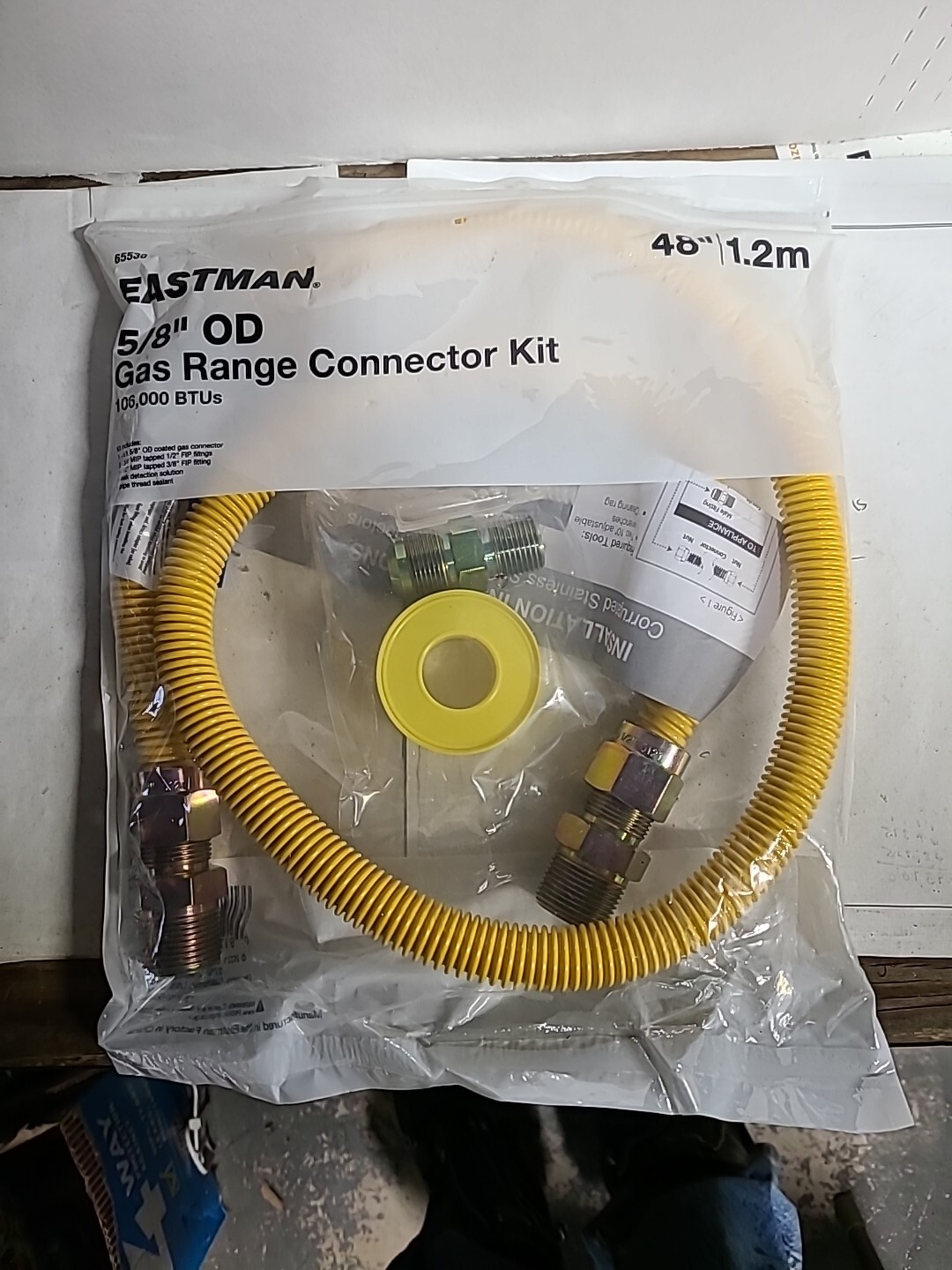 Eastman 48" 5/8"Gas Range Connector Kit | eBay