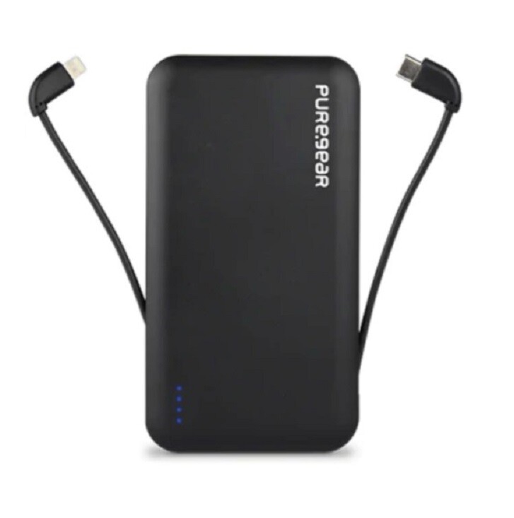 Puregear Pure Juice 10,000 mAh Power Bank Lightning and USB- C Cables ...