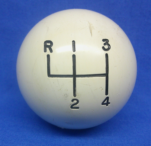 Vintage Hurst White Patina 4 Speed Shifter Knob GM Muncie | eBay