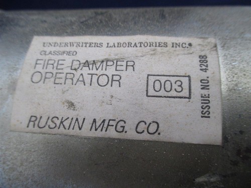 Ruskin Fire Damper Operator | eBay
