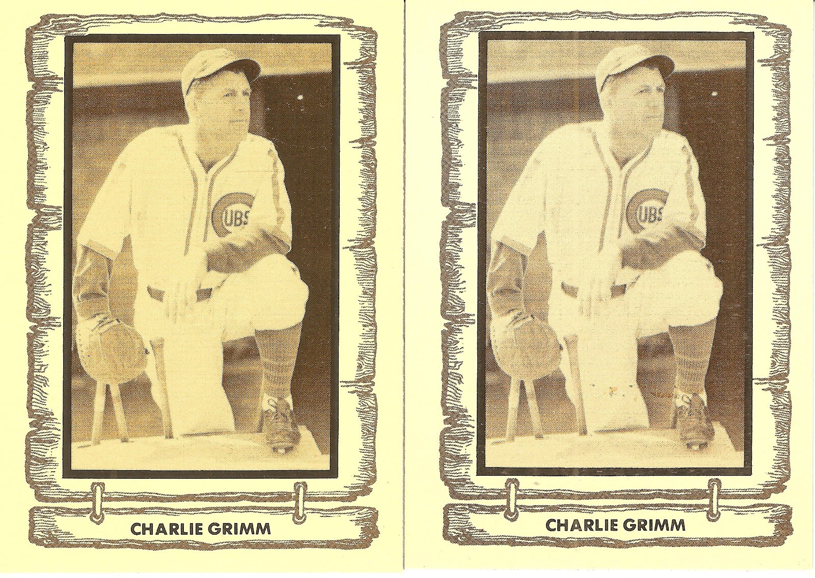 2 CARD1982 CRAMER SPORTS LEGENDS CHARLIE GRIMM BASEBALL CARD LOT #75 | eBay