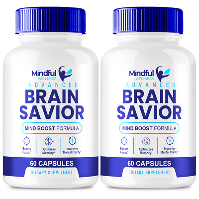 (2 Pack) Mindful Wellness Brain Savior Advanced Supplement Pills (120 ...