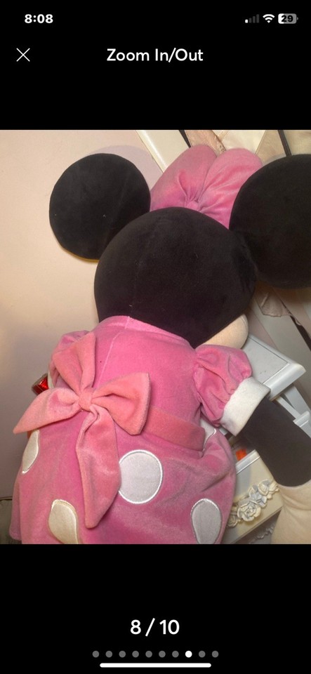 Disney 36" Minnie Mouse Jumbo Stuffed Animal Plush Toy Pink Polka Dot ...