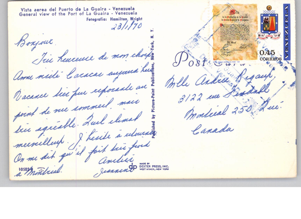 Aerial View Port of La Guaira Venezuela 1970 Postcard | eBay UK