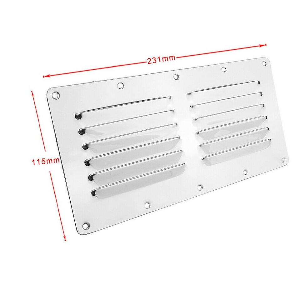 304 Stainless Steel Vent Plate 230x115mm Suitable for Marine ...