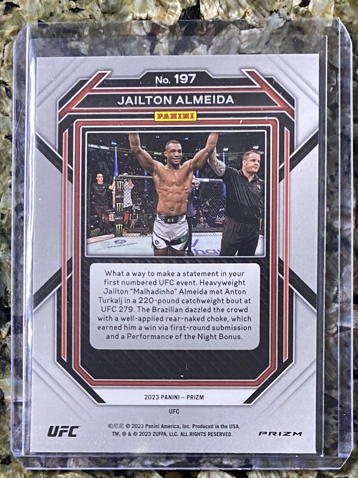 2023 Panini Prizm UFC - Ruby Wave Prizm #197 Jailton Almeida (RC) | eBay