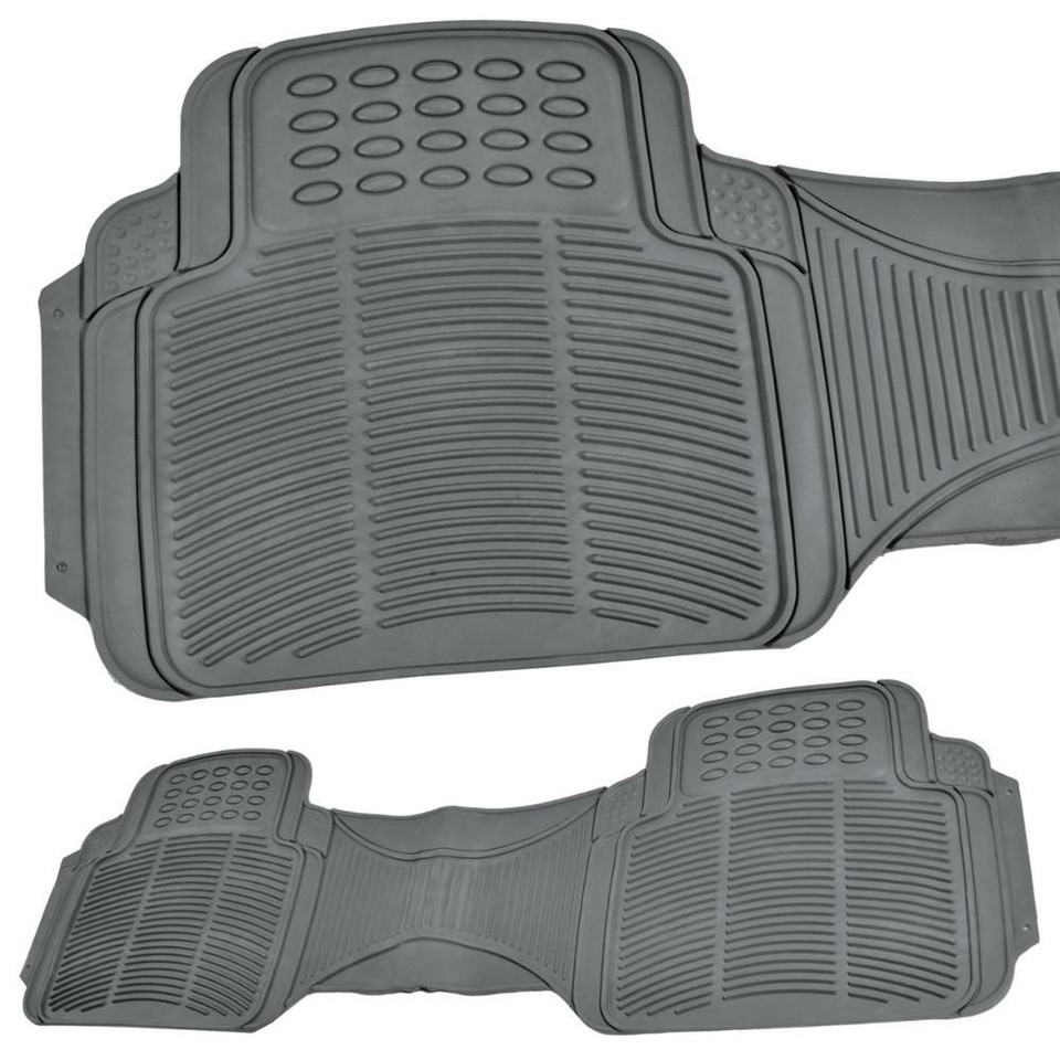 Van SUV 3 Row Floor Mats for All Weather, 5 Piece Rubber Mat & Trunk ...