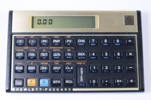 Vintage HP 12C Financial Calculator W/Original Cover Made in USA Nice ...