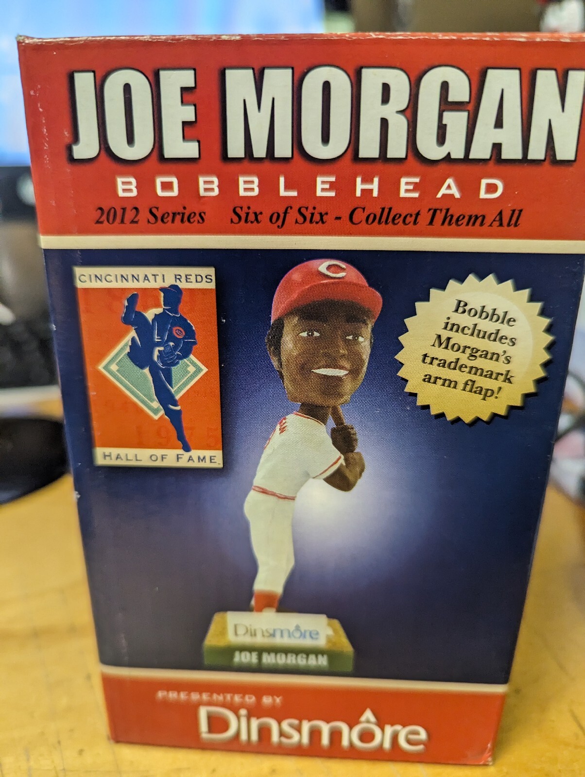 Joe Morgan 2012 Cincinnati Reds ARM FLAP BOBBLE Hall of Fame Bobblehead ...