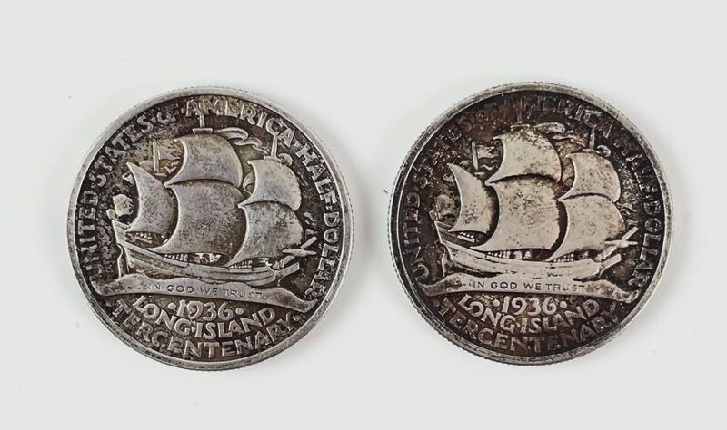 U.S. Long Island Silver Half dollar Coins (Two Coins) 25.11 Grams | eBay